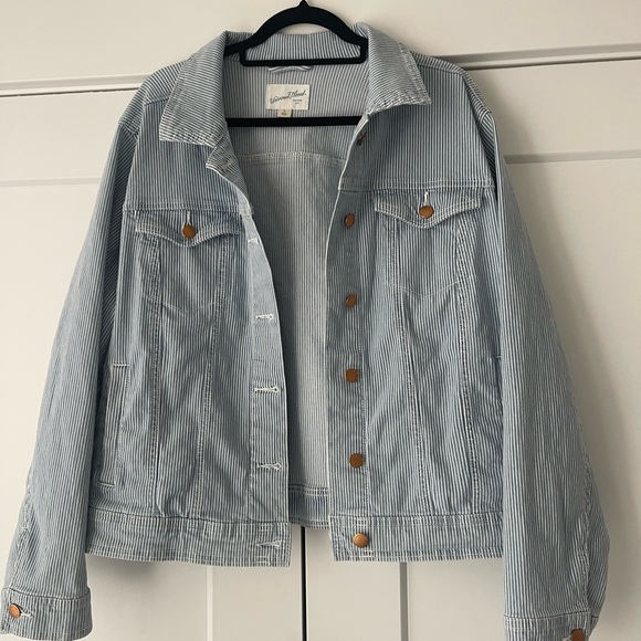 Universal Thread | Jackets & Coats | Universal Thread Blue Striped Jean ...
